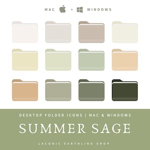 Summer Sage Desktop Folder Icons: Mac & Windows (digital Download) - Etsy