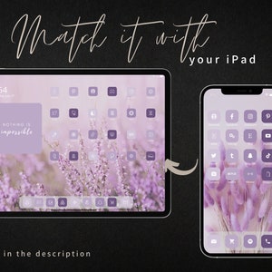 Ios 17 Purple Aesthetic 1200 App Icons Pack Laconicearthlingshop ...