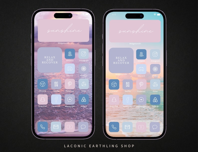 Beach Aesthetic App Icons, Ios 26 & Android, Coastal Blue Theme - Etsy ...