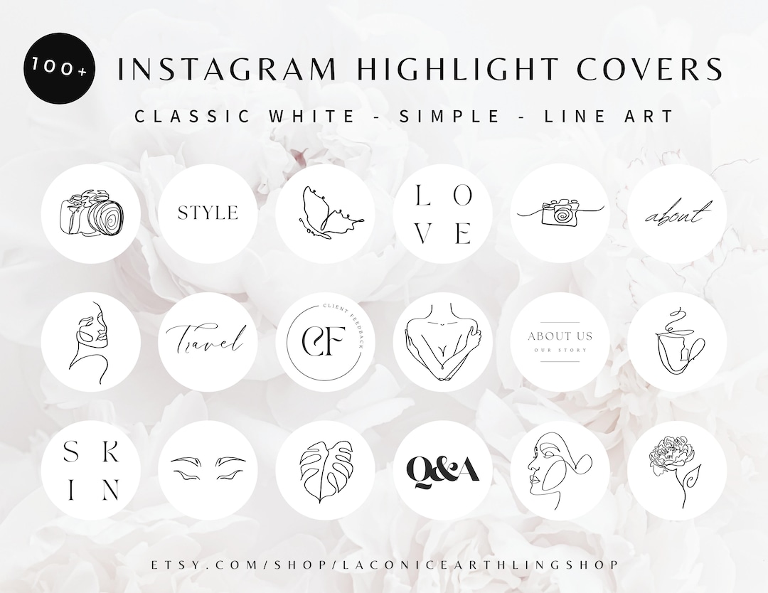 100+ White Instagram Highlight Covers | Neutral Story Instagram ...