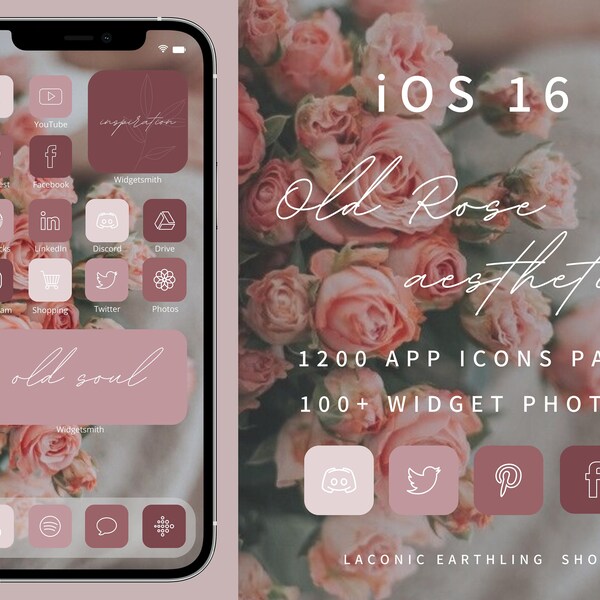 Rose App Icons - Etsy