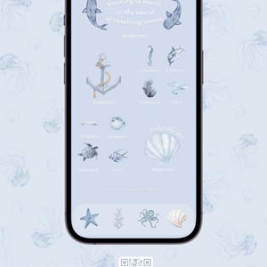 Blue Ocean Aesthetic App Icons for Ios, iPhone 17, Android | Sea, Beach ...