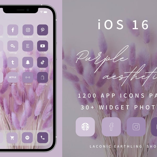 Purple App Icons Ios - Etsy