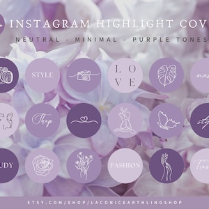 600+ Purple Instagram Highlight Covers | Neutral Story Instagram ...