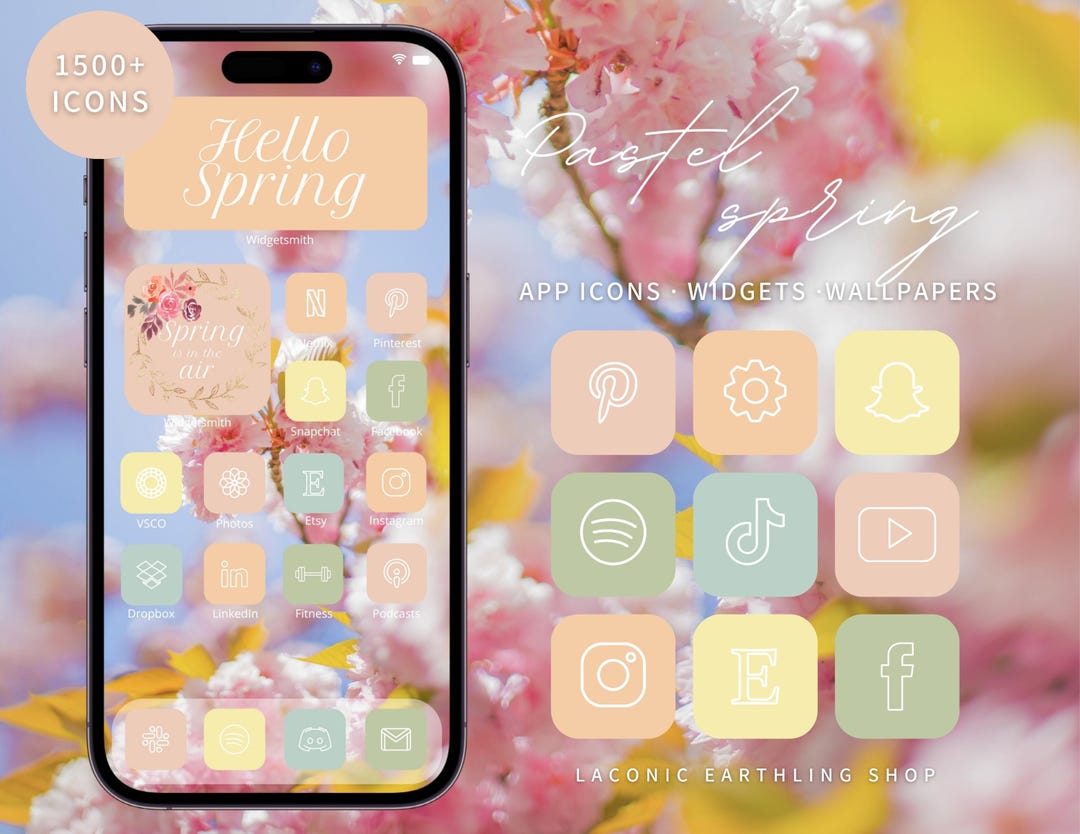 Pastel Spring App Icons, Ios and Android Theme - Etsy