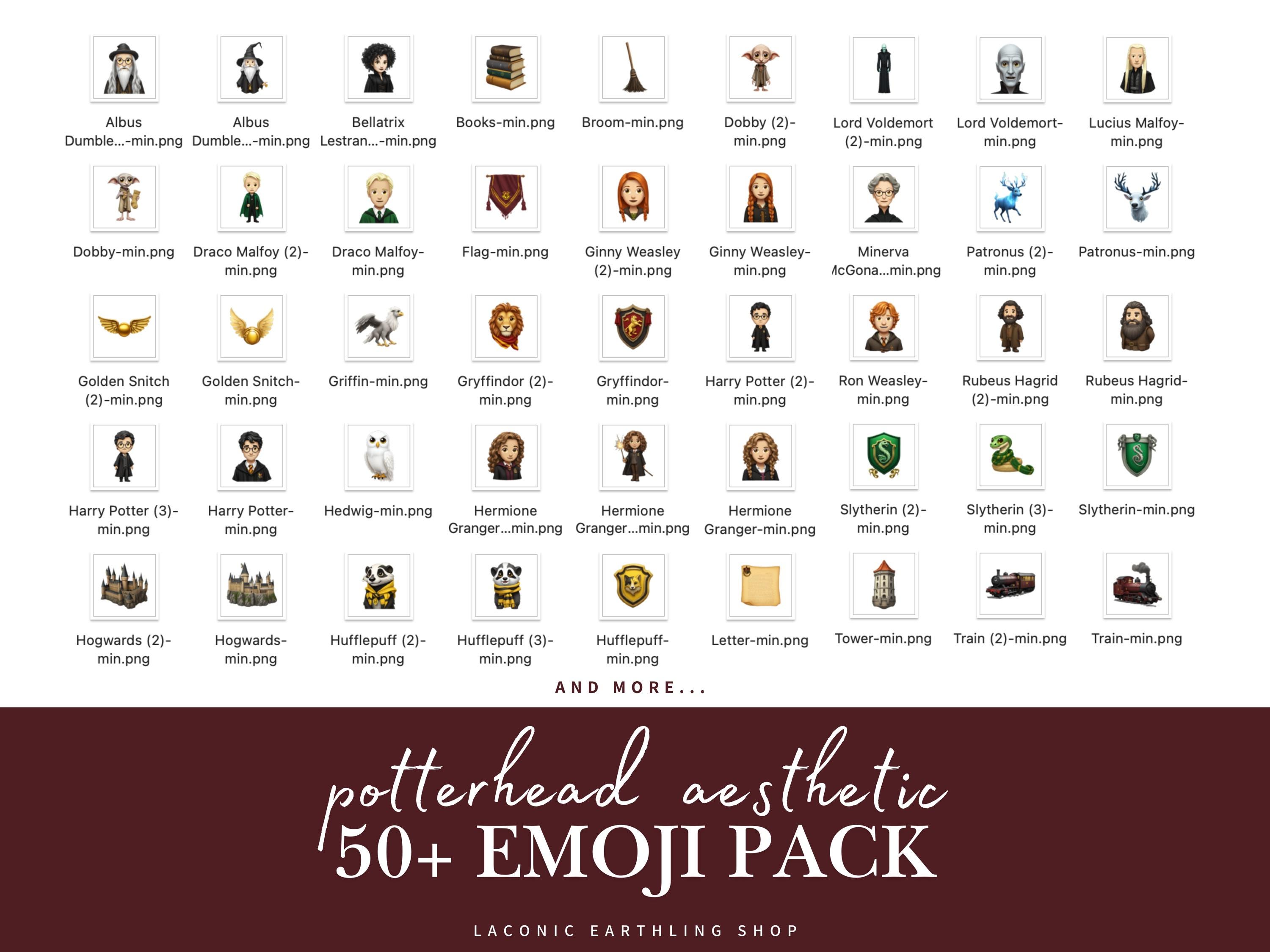 Potterhead Ios 18 Emoji Stickers: Magical Wizarding Pack (digital ...