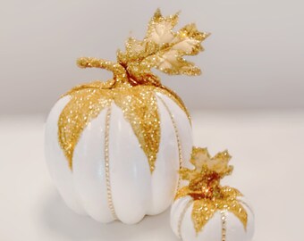 Glam Fall Decorative Sparkle Pumpkin | Etsy