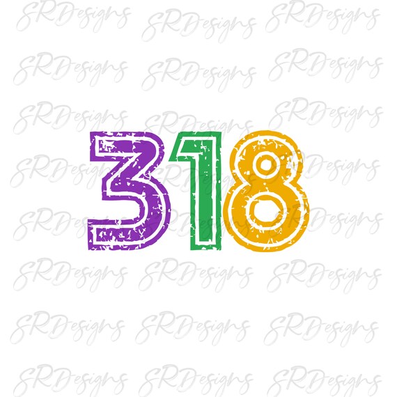 318 Area Code PNG Mardi Gras PNG Design Mardi Gras | Etsy Canada