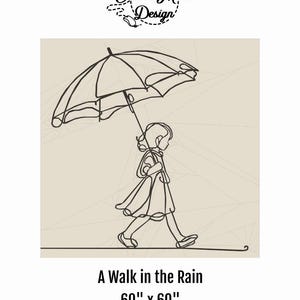 Walking in the Rain Line Art Foundation Paper Pieced Quilt Pattern ...