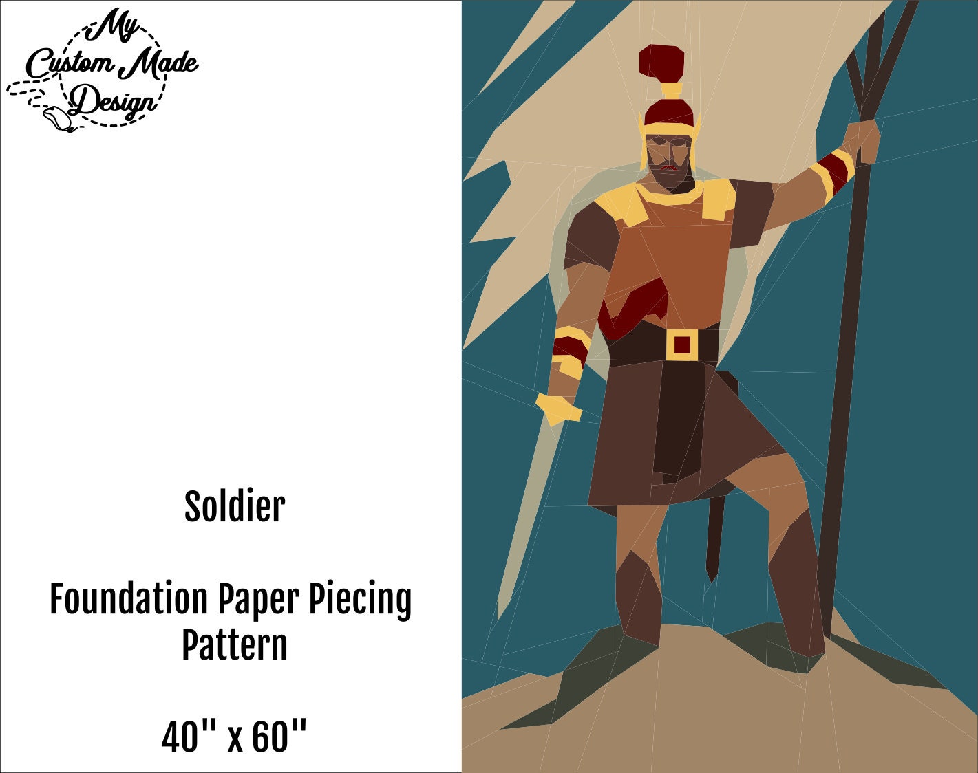 Solider, Foundation Paper Pieced Quilt Pattern, Quilt Block, PDF ...