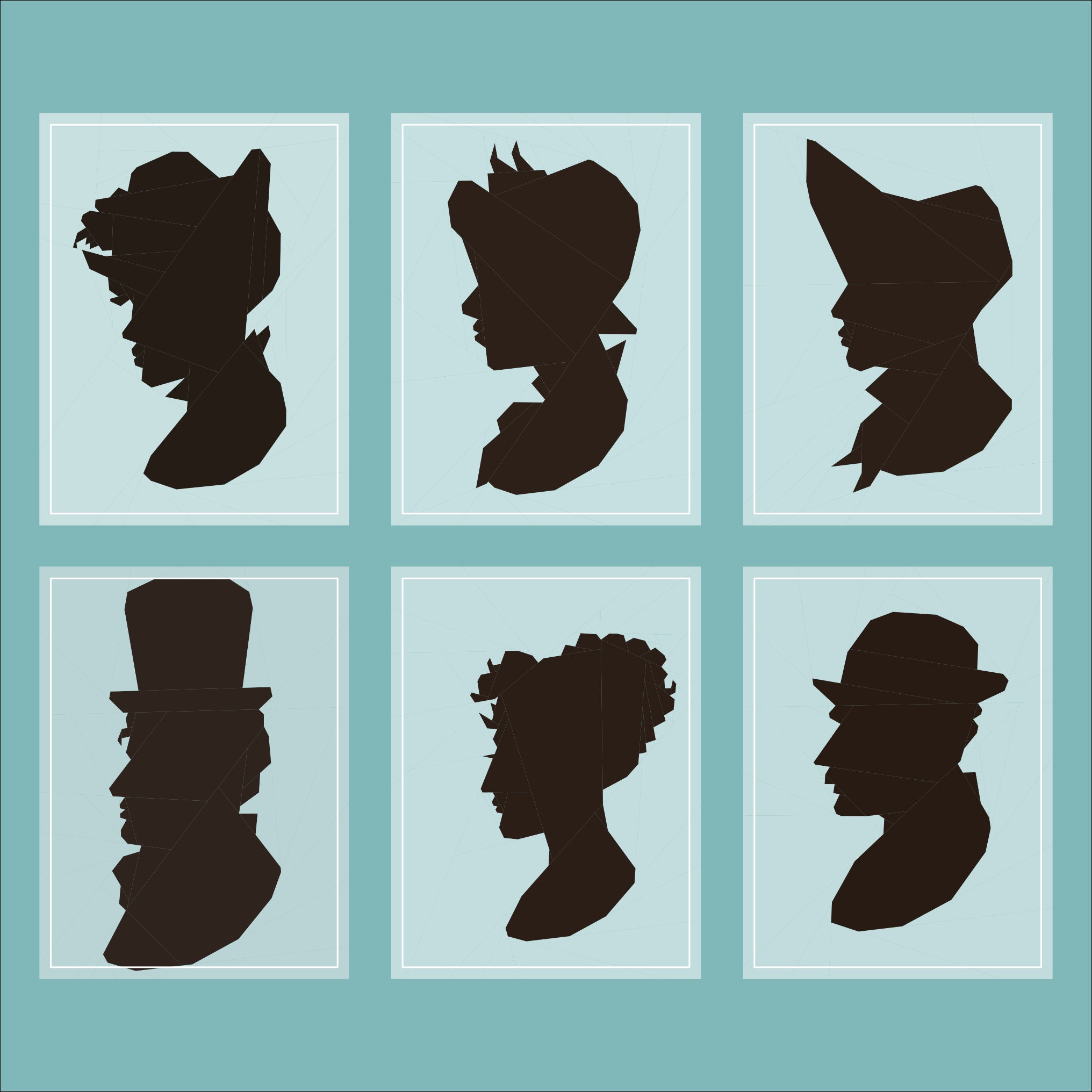 Victorian Silhouettes, Foundation Paper Pieced Quilt Pattern, Quilt ...