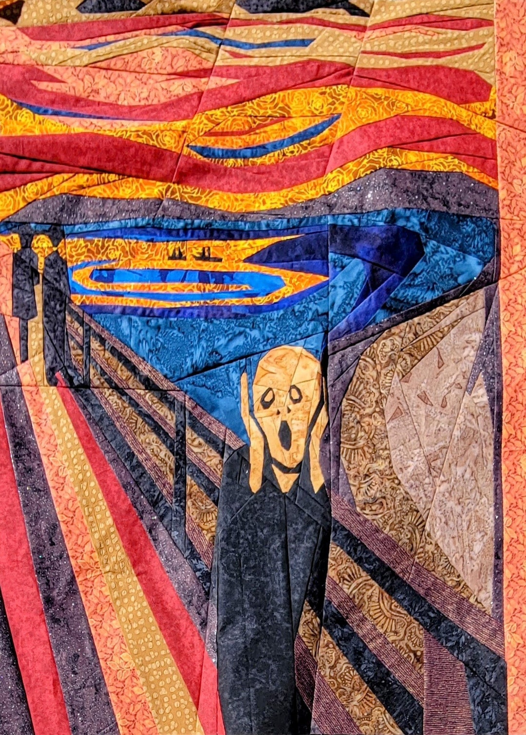 The Scream: Edvard Munch, Foundation Paper Pieced Quilt Pattern, PDF ...