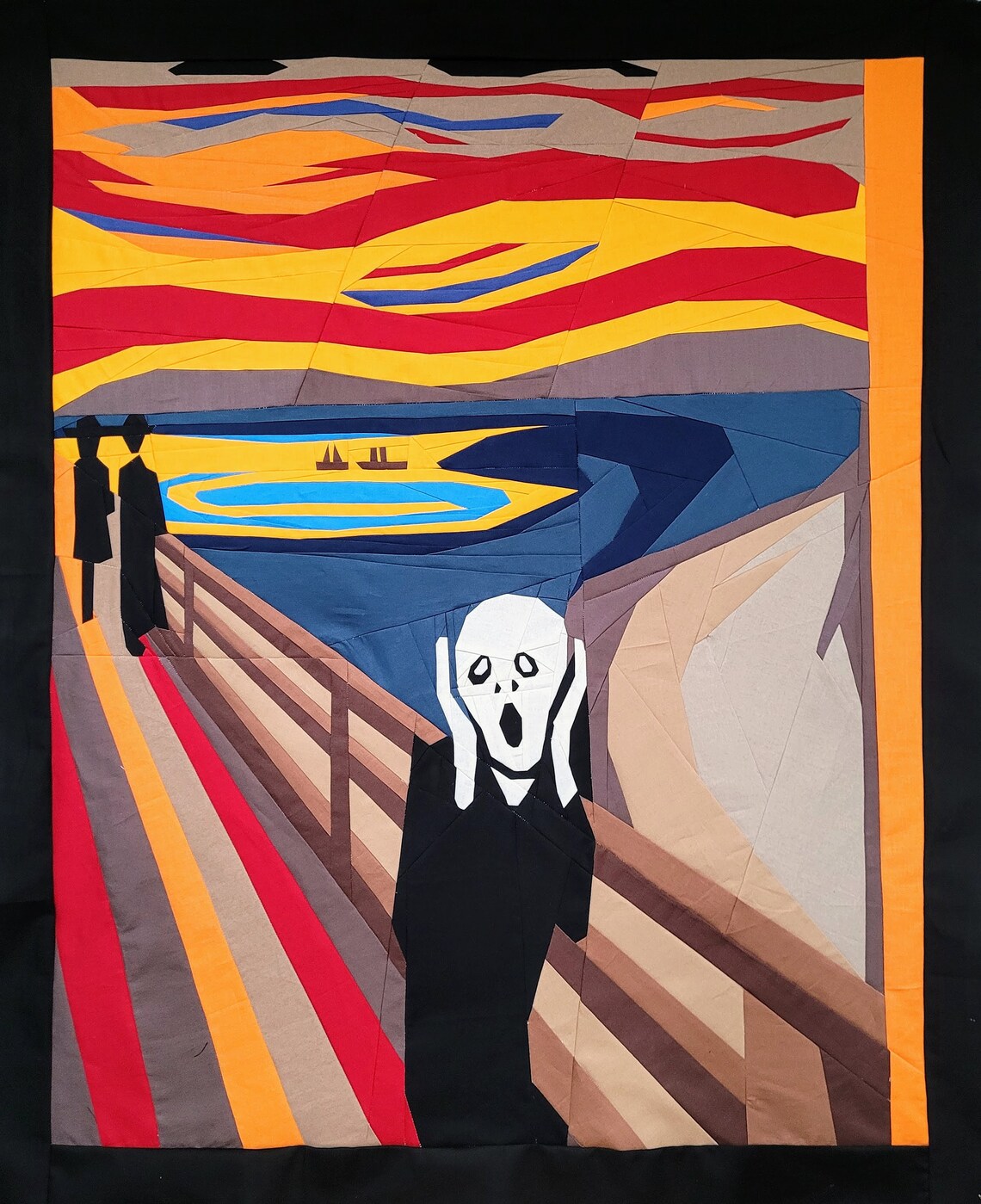 The Scream: Edvard Munch, Foundation Paper Pieced Quilt Pattern, PDF ...