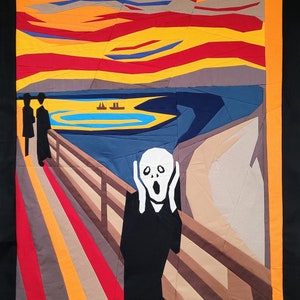 The Scream: Edvard Munch, Foundation Paper Pieced Quilt Pattern, PDF ...