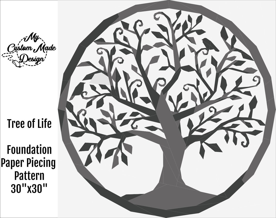 Tree of Life, Foundation Paper Pieced Quilt Pattern, Quilt Block, PDF ...