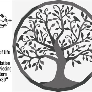 Tree of Life, Foundation Paper Pieced Quilt Pattern, Quilt Block, PDF ...