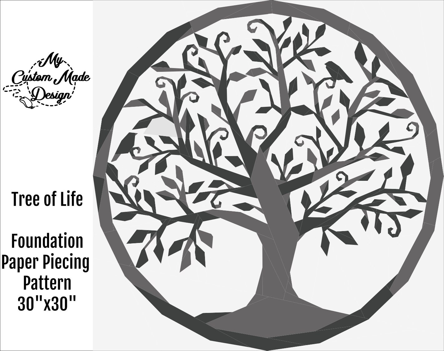 Tree of Life, Foundation Paper Pieced Quilt Pattern, Quilt Block, PDF ...