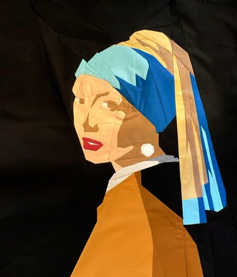 Girl With a Pearl Earring: Vermeer, Foundation Paper Pieced Quilt ...
