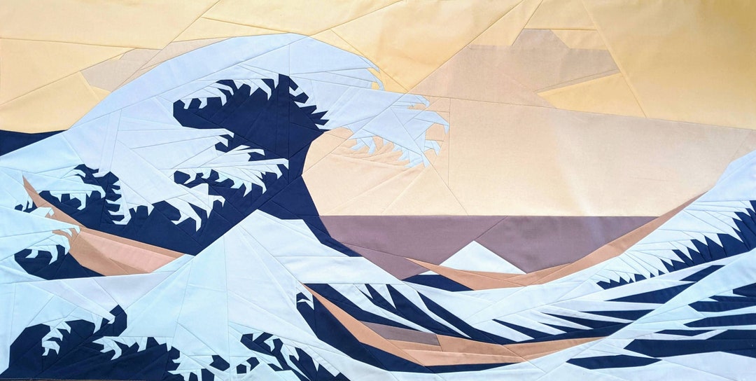 The Great Wave off Kanagawa, Foundation Paper Pieced Quilt Pattern ...