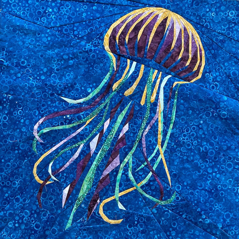 Jellyfish, Foundation Paper Pieced Quilt Pattern, PDF Instant Download ...