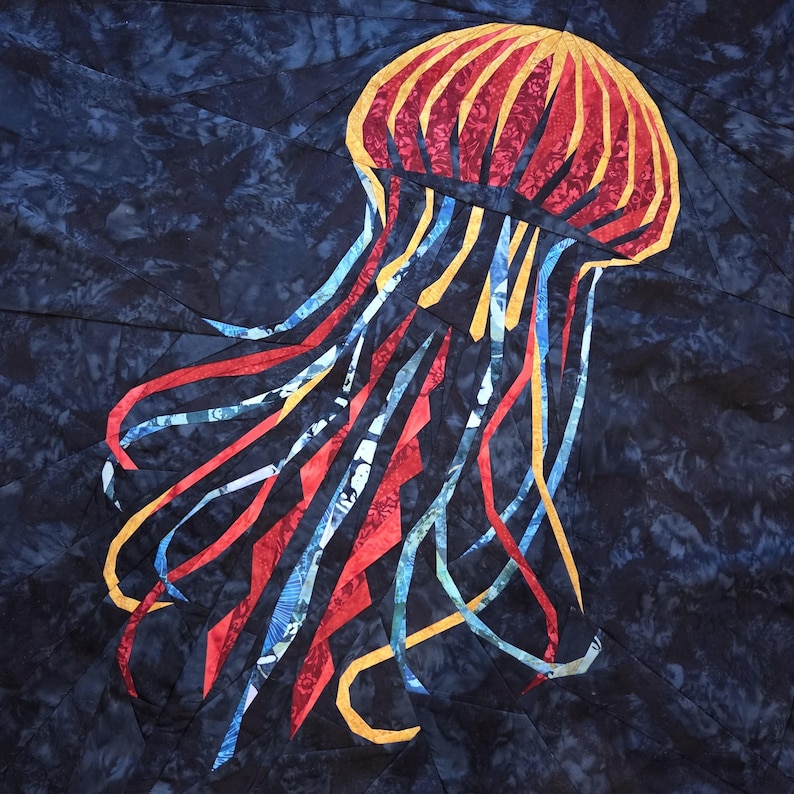 Jellyfish, Foundation Paper Pieced Quilt Pattern, PDF Instant Download ...
