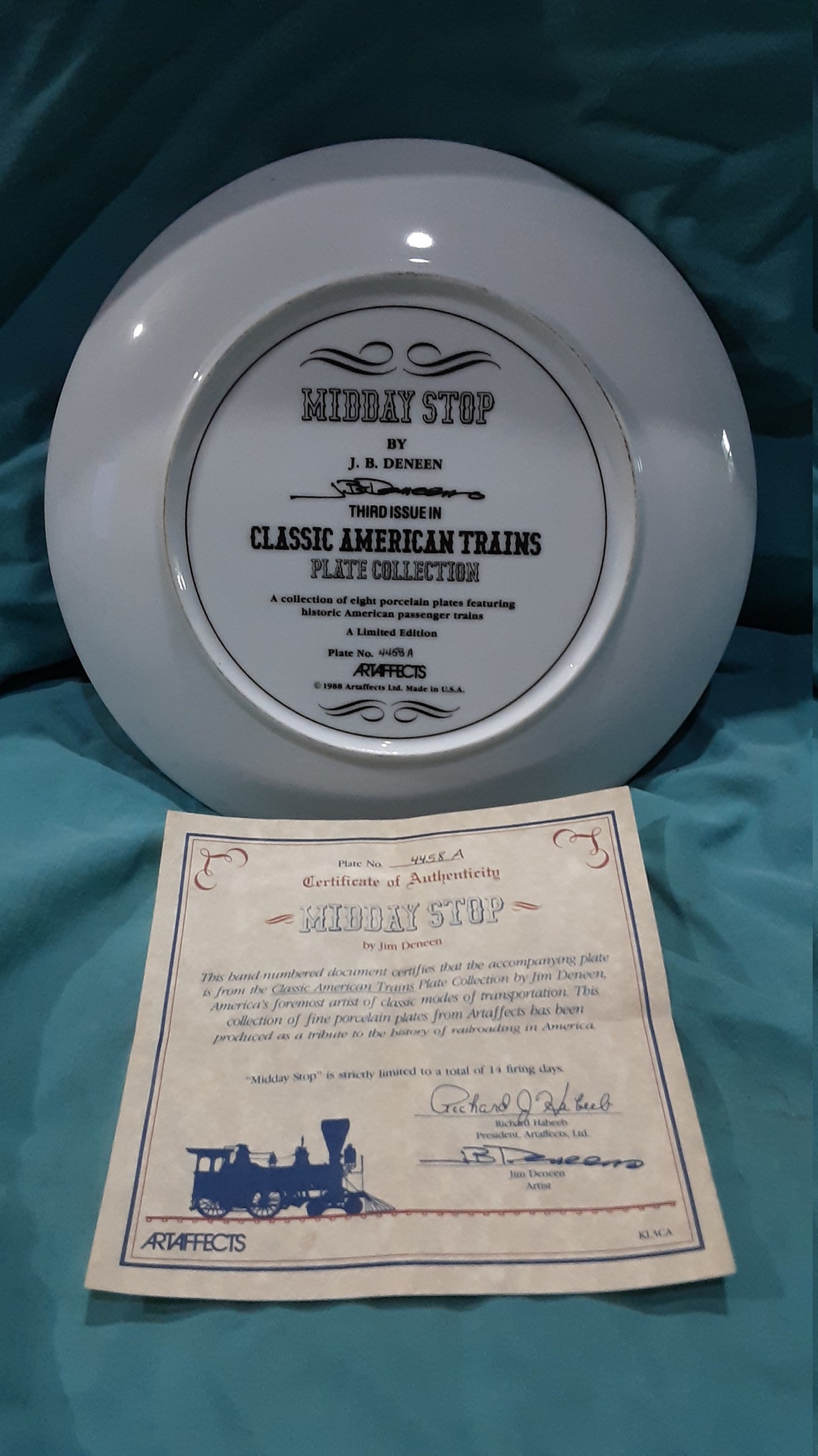 Classic American Trains Plate Midday Stop - Etsy