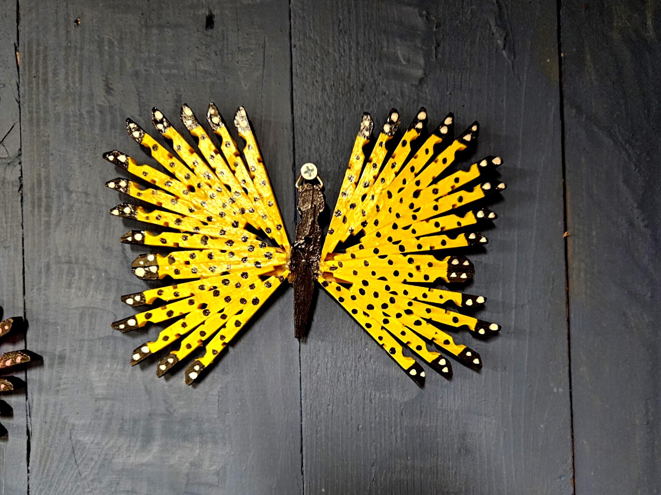 Clothes Pin Butterfly Decoration - Handcrafted, Rustic Home Decor ...