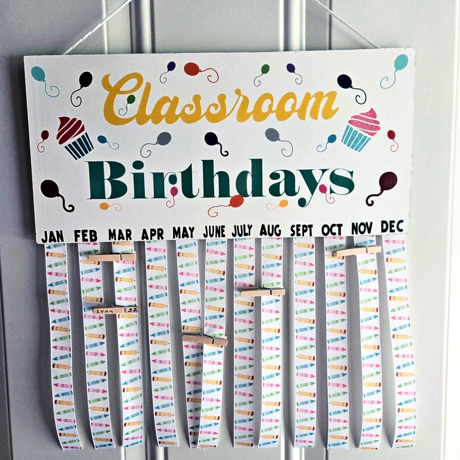 Personalized Classroom Birthday Board | Teacher Bulletin Decor ...