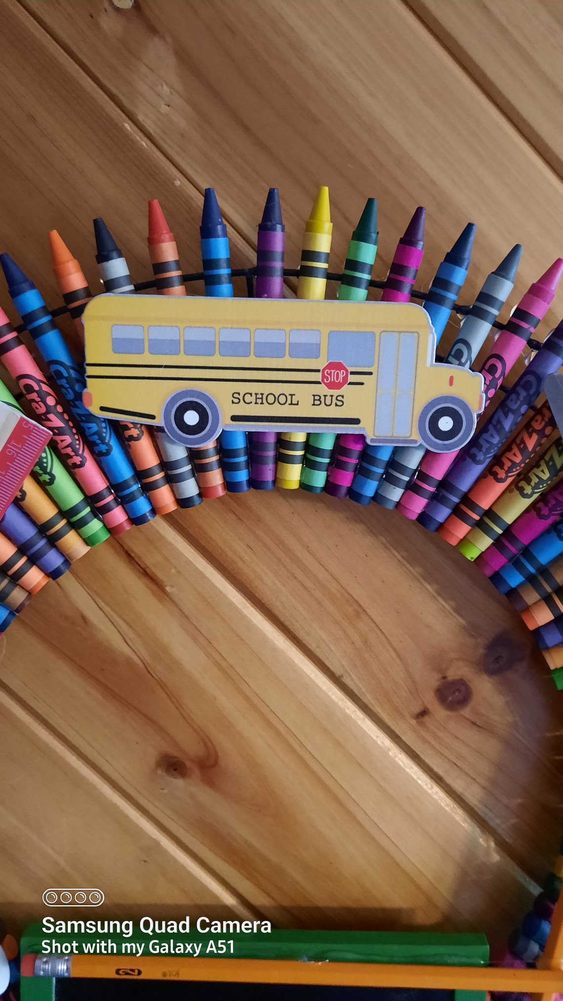School Bus Crayon Wreath - Etsy
