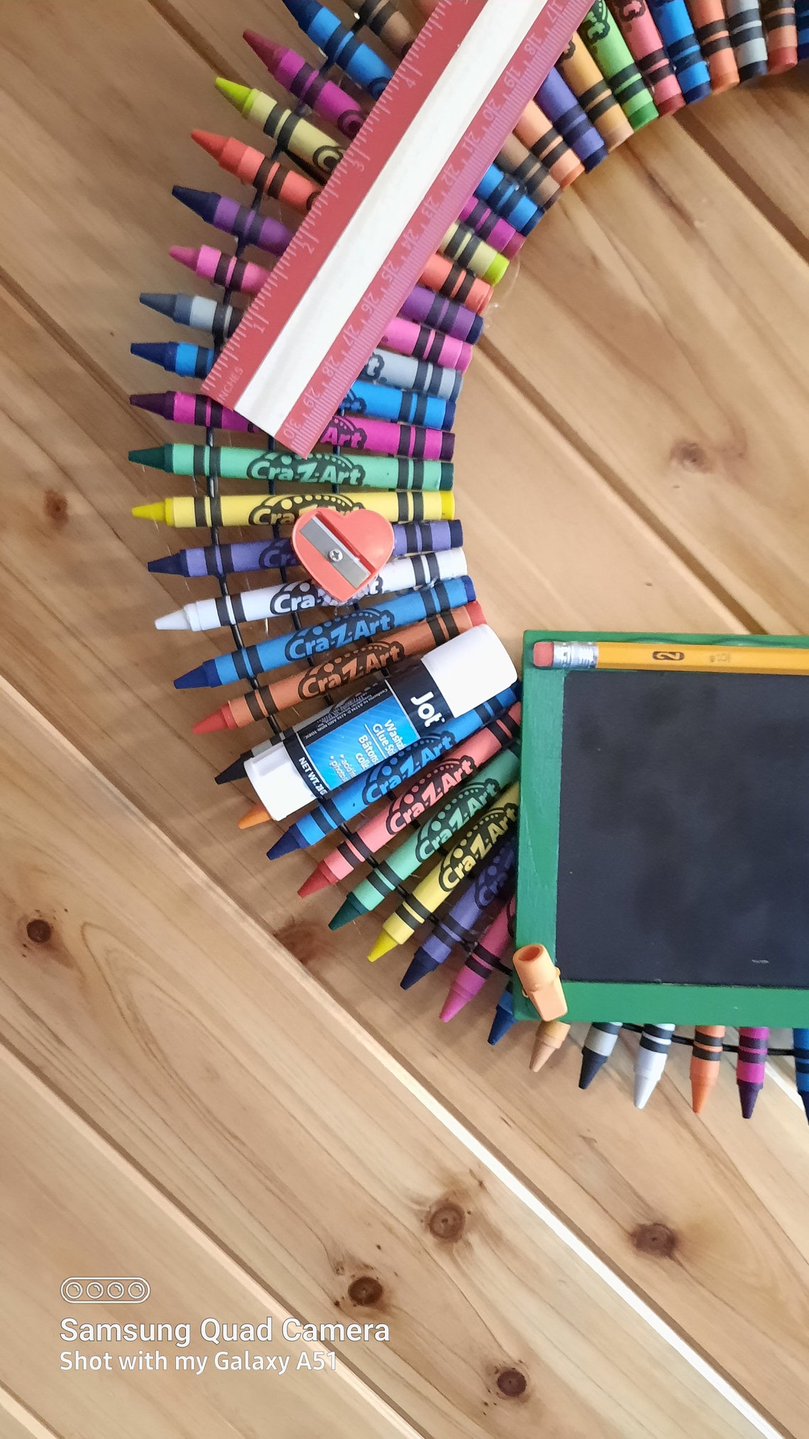 School Bus Crayon Wreath - Etsy