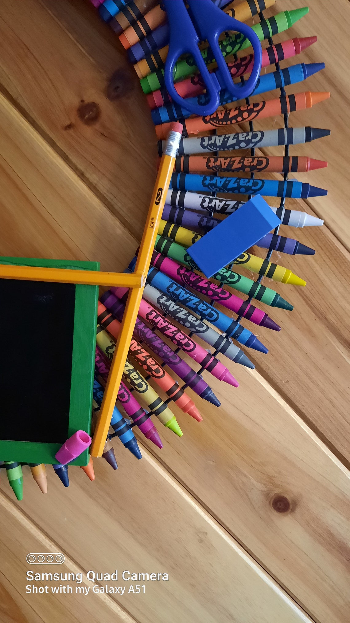 School Bus Crayon Wreath - Etsy