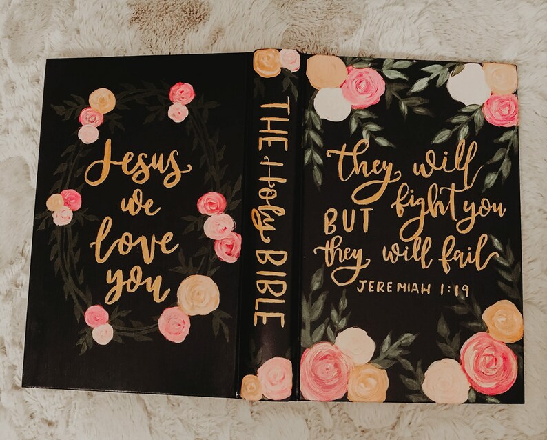 Hand Painted Bible - Etsy