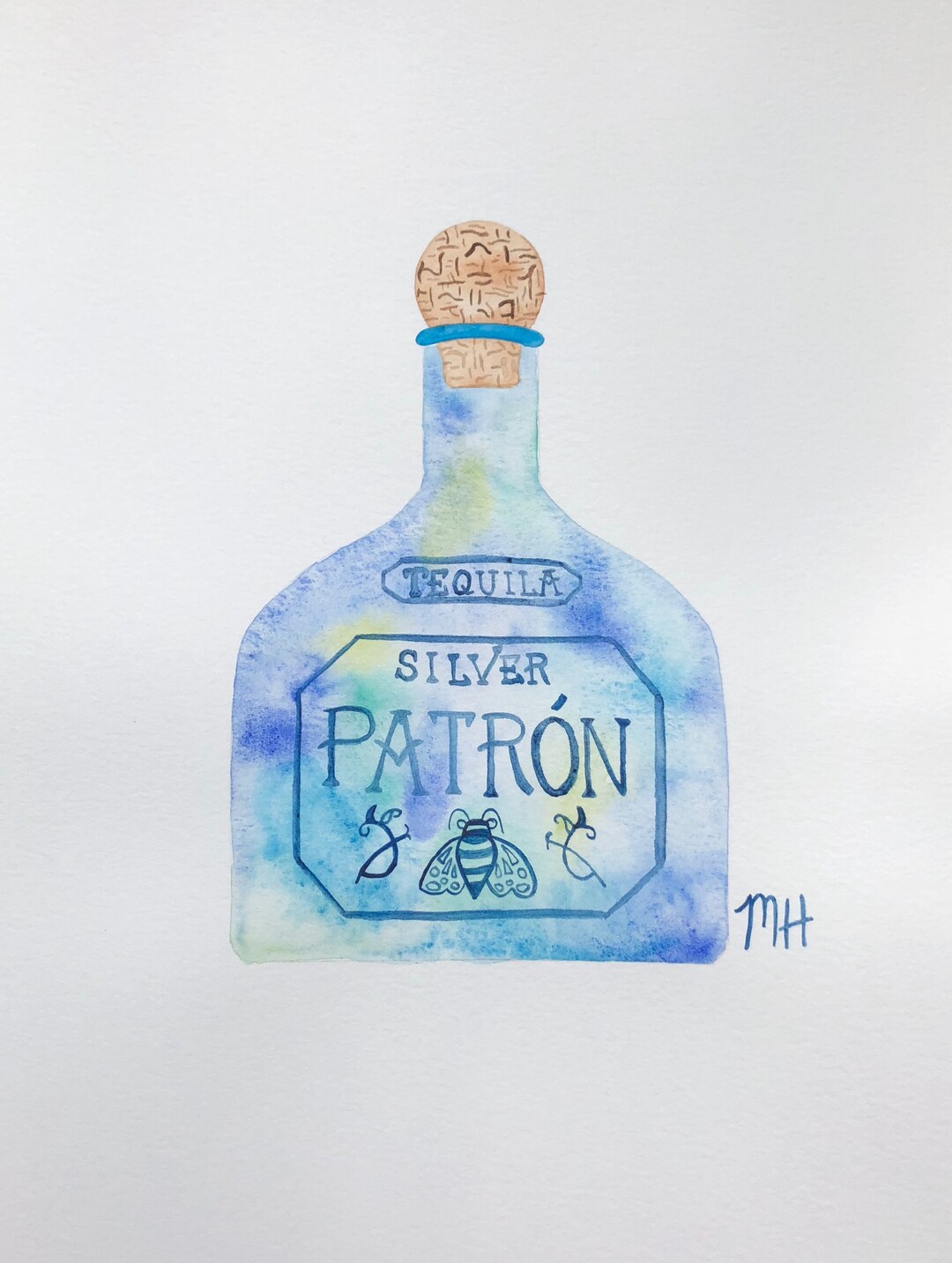 Blue Patron Print - Etsy