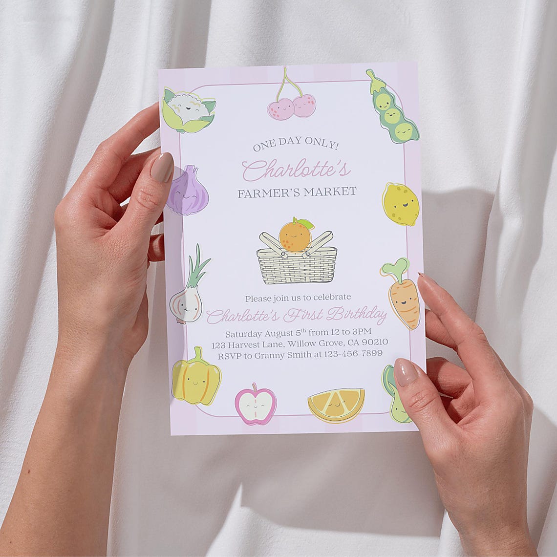 Editable Farmers Market Invitation | Fruit & Veggie Birthday Party ...