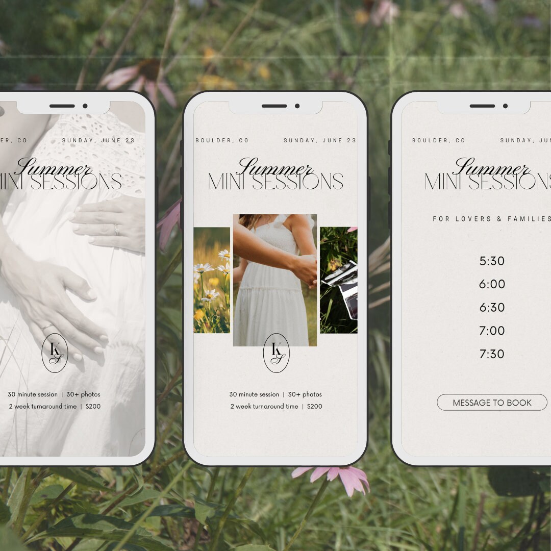 Mini Sessions | Instagram Templates | Photographer Templates - Etsy