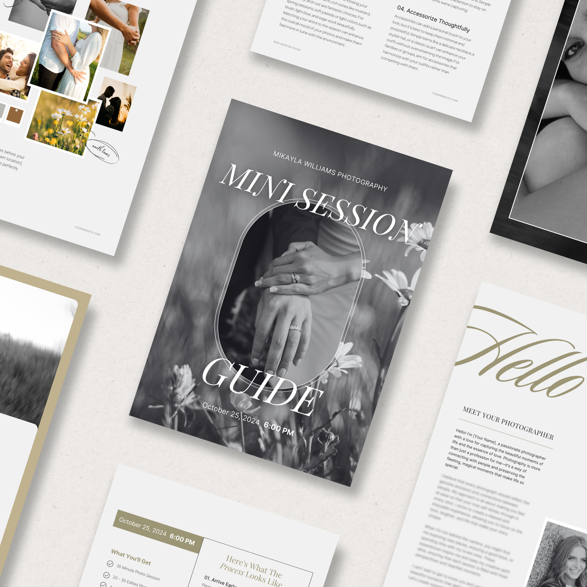 Mini Session Guide | Edit in Canva | Photographer Templates | Client ...