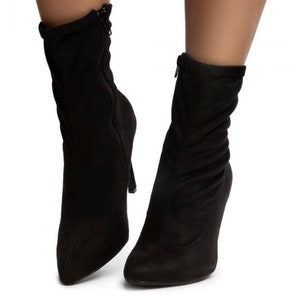Pledge Taped Booties Black Boots - Etsy