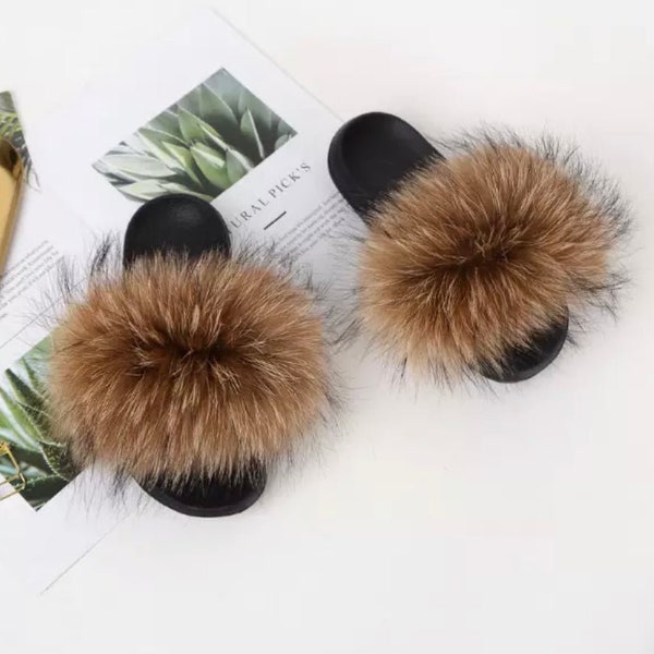 Furry Slides - Etsy