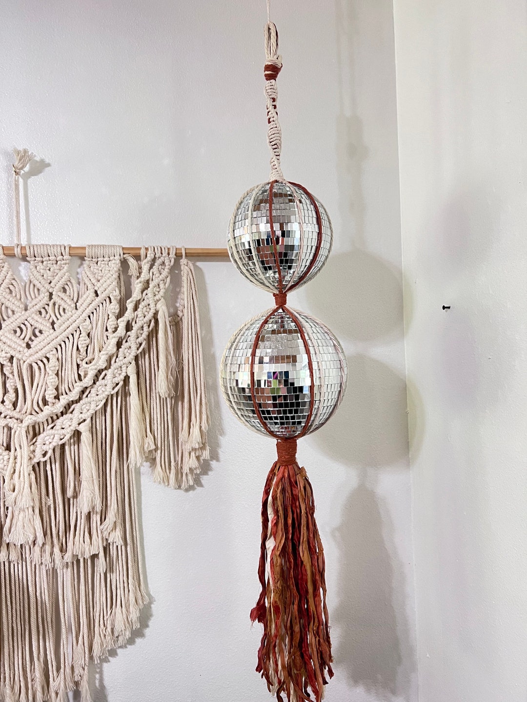 Double Macrame Disco Ball Extra Large - Etsy