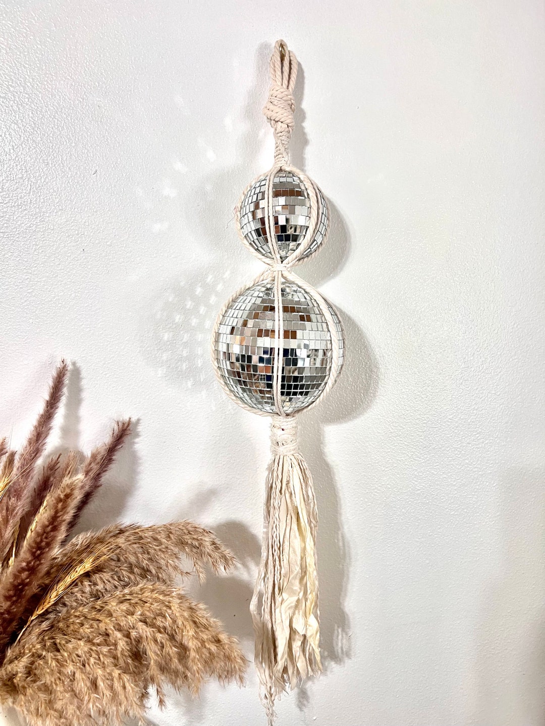 Double Macrame Disco Ball Large - Etsy