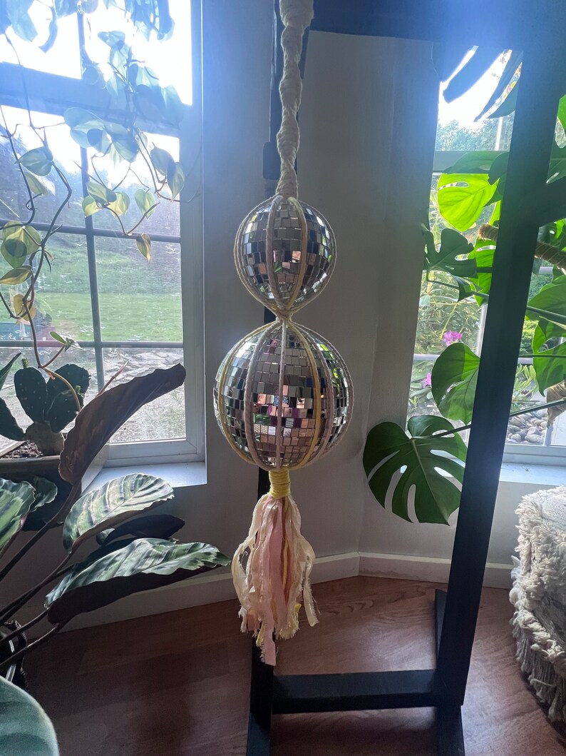 Double Macrame Disco Ball Large - Etsy