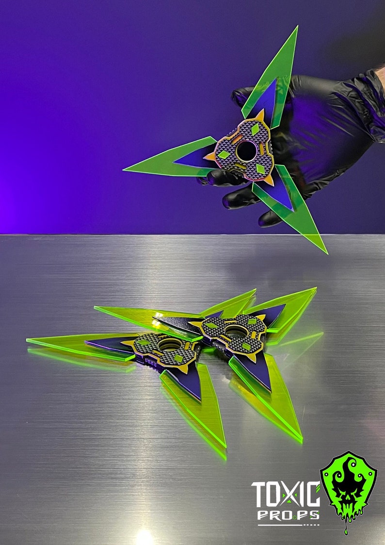Cyberpunk Shuriken. Set Includes 3 Shuriken. Handmade, Decor, Cosplay ...