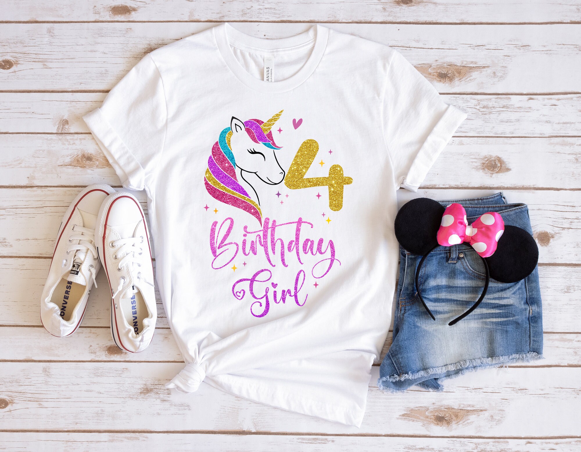 Unicorn Birthday Girl Svg Bundle Unicorn Birthday Shirt Svg Etsy