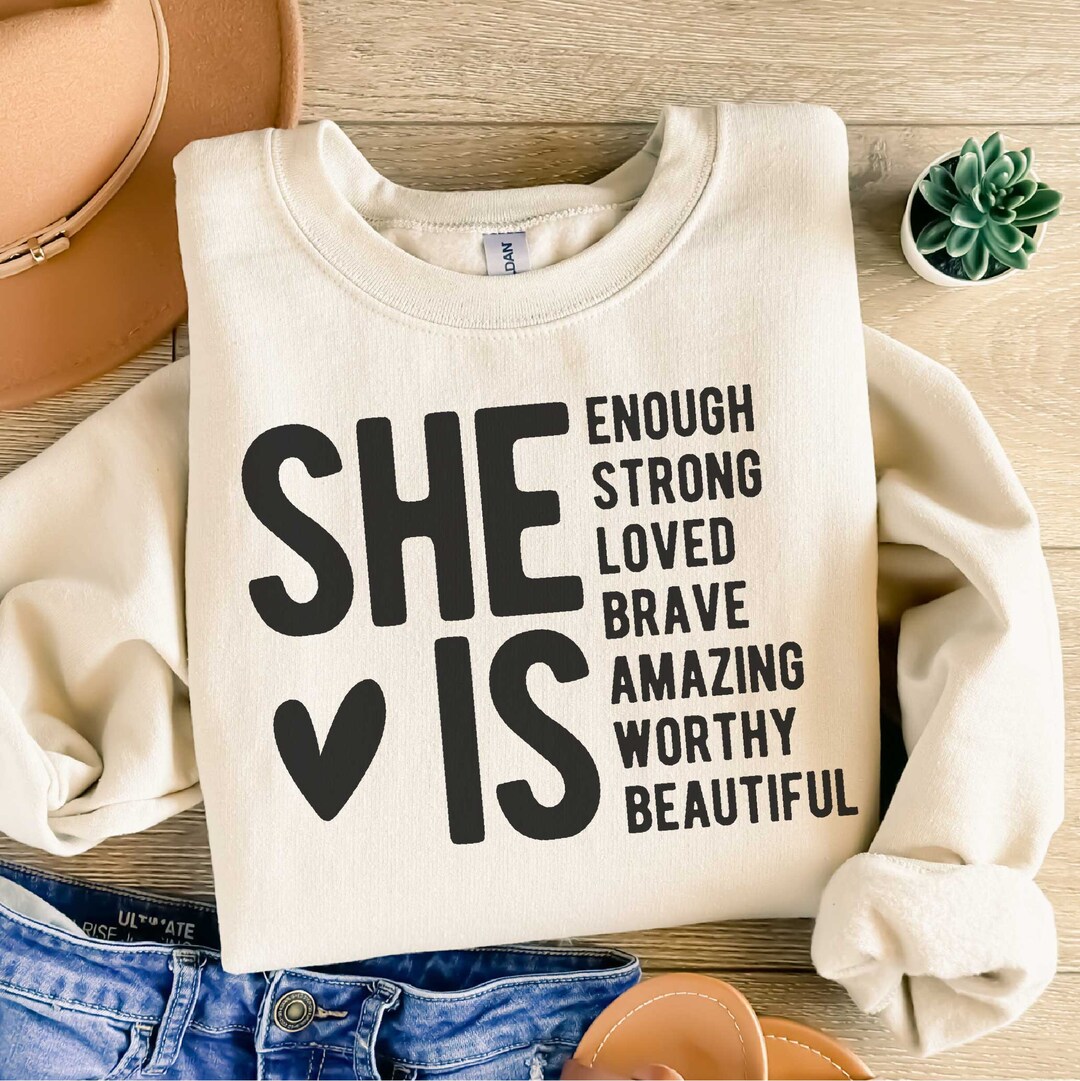 She is Enough SVG, Boho Self Love Svg, You Are Enough Always, Boho ...