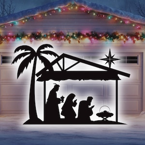 Nativity Scene Template, Christmas Yard Decor, Outdoor Silhouette ...