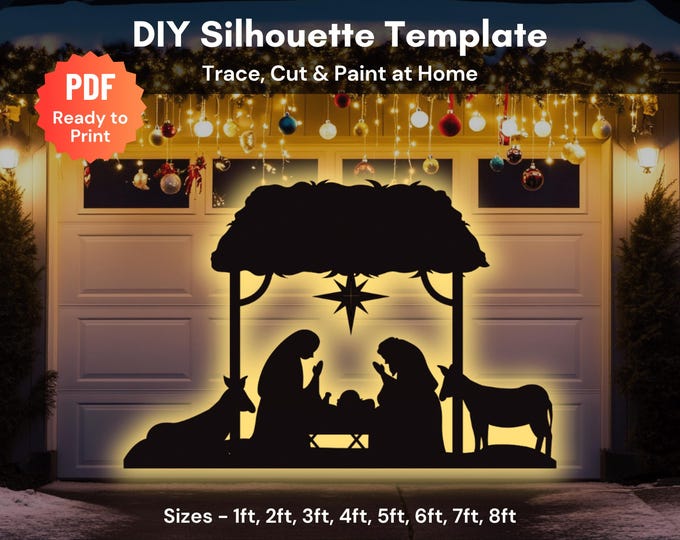 5ft Nativity Scene Templates When Made/ Outdoor Christmas Nativity ...