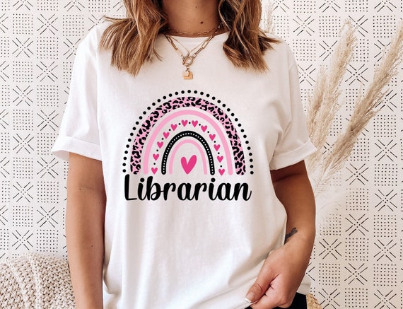 Librarian Rainbow Svg Libarian Shirt Svg Library Svg School | Etsy