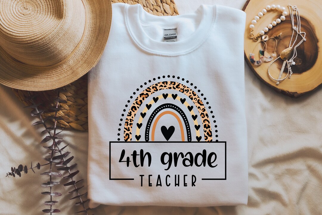 4th Grade Teacher SVG, Teacher Shirt SVG, Gift for Teacher Svg, Teacher ...