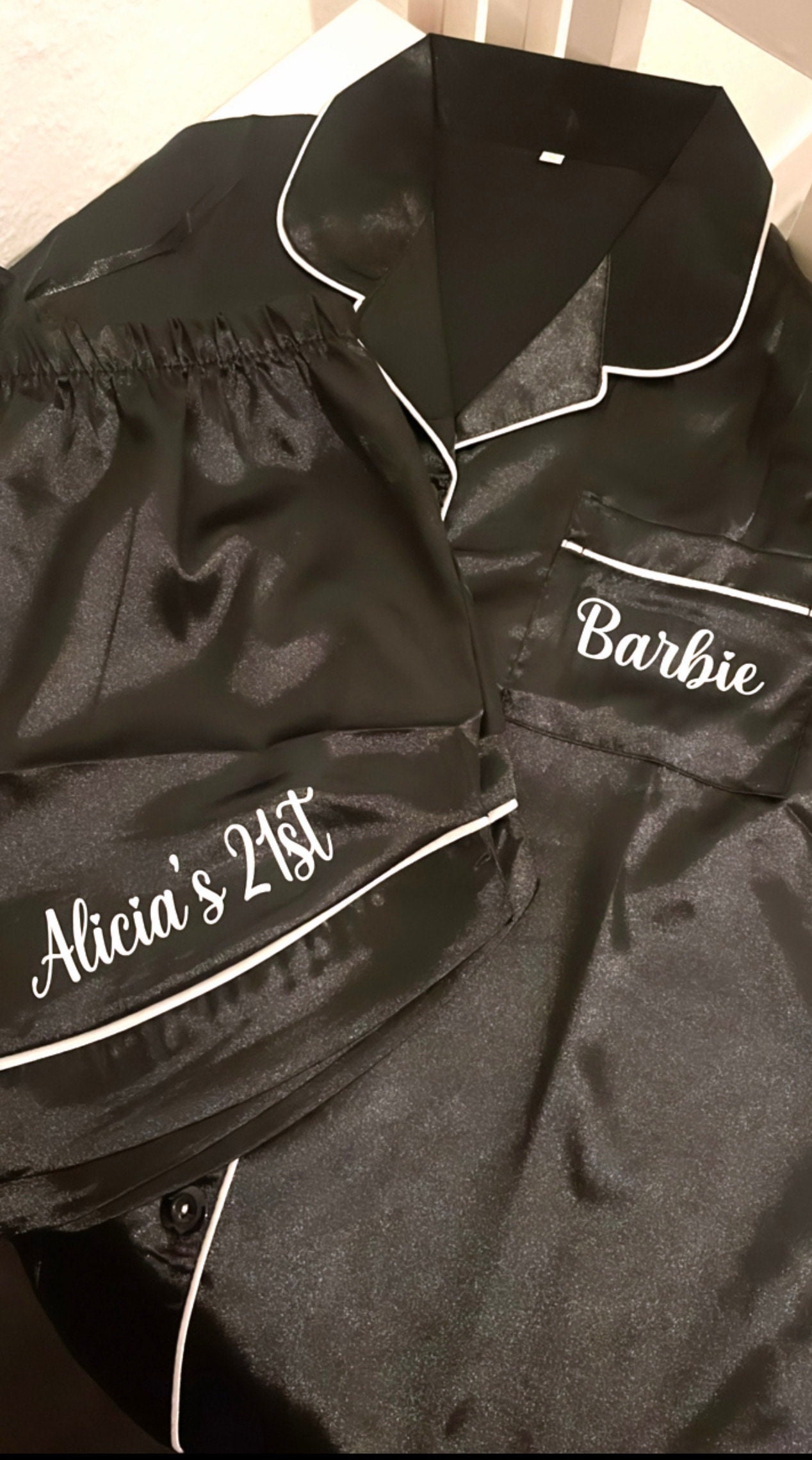 Personalised Satin Pyjamas Bridesmaid Pyjamas Custom Pjs - Etsy UK