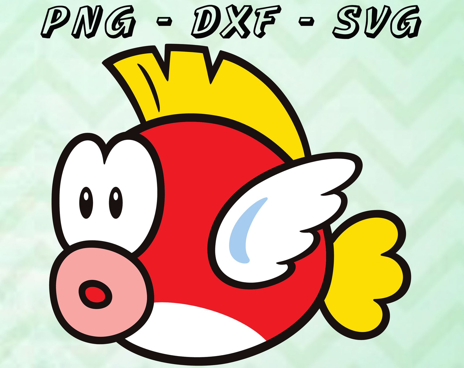 Super Mario fish svg dxf png Super Mario svg png dxf | Etsy